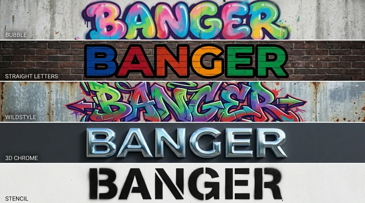 Graffiti Alphabet A-Z: 5 Styles for 2026 | GraffSpace